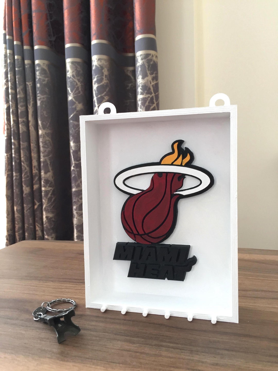 Flaming Basketball Key Holder – 3D Printed Wall Decor – Sports Fan Gift ...