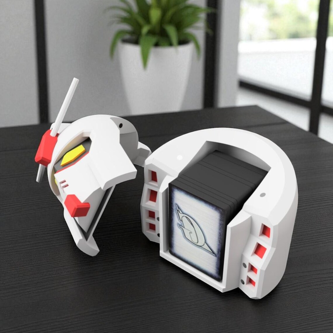 Gundam-inspired Mecha Head Deck Box: MTG/TCG Card Storage - Etsy