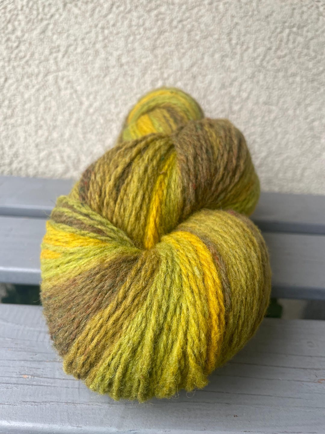 Dundaga Shades of Green Multicoloured Gradient Self Striping Yarn, 70/ ...