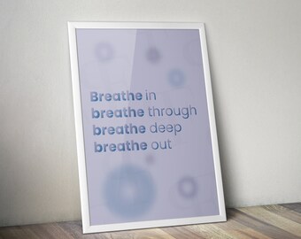 Deep Breathe Poster - Etsy