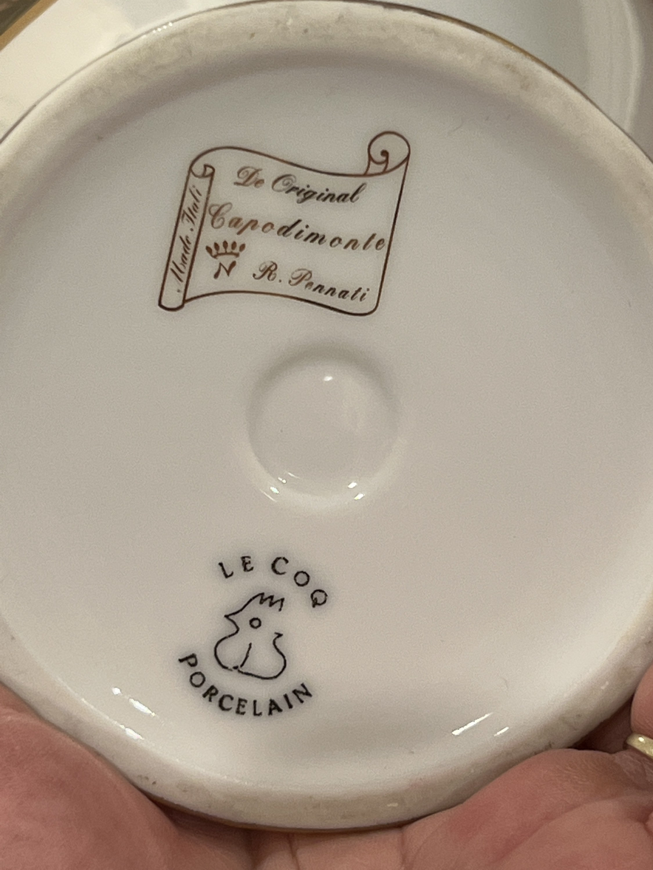 Capodimonte R. Pennati Vasewith Gold Trim Decorationtransferware - Etsy