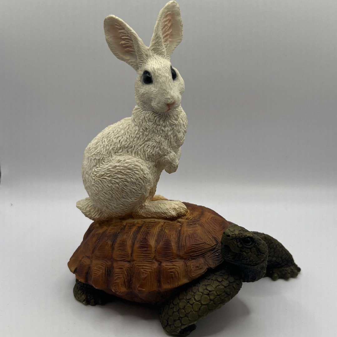 Tortoise and Hare Figurine Resin Figure Signed Castagna 4.75 Tall - Etsy