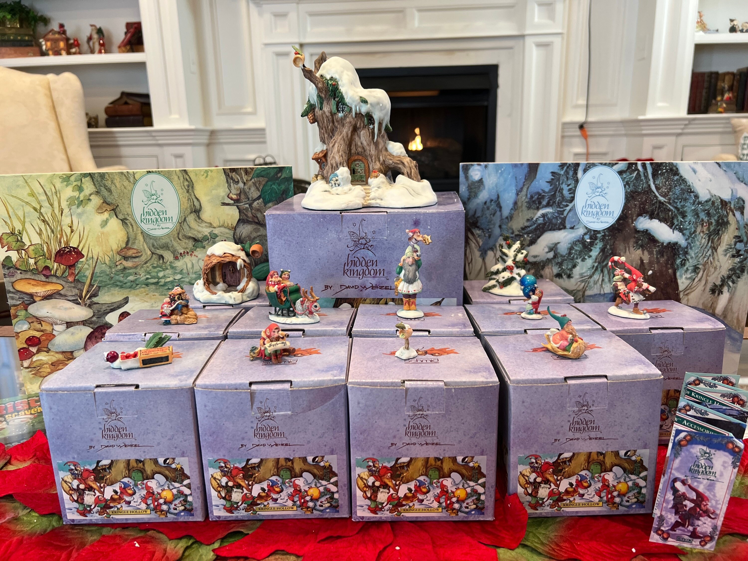 Schmid, David Wenzel, Hidden Kingdom, Kringle Hollow 1992, 12 Piece Set ...