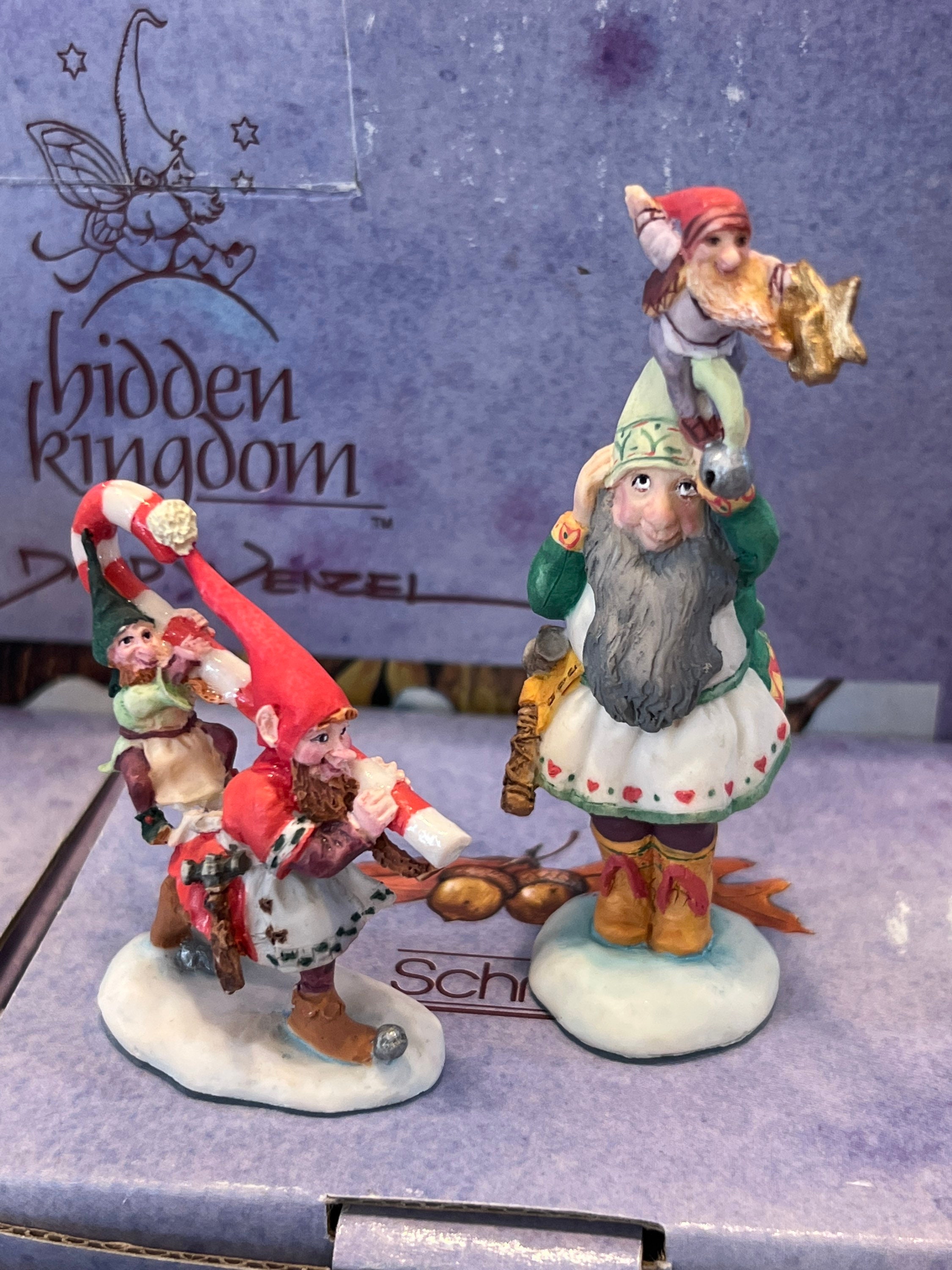 Schmid, David Wenzel, Hidden Kingdom, Kringle Hollow 1992, 12 Piece Set ...
