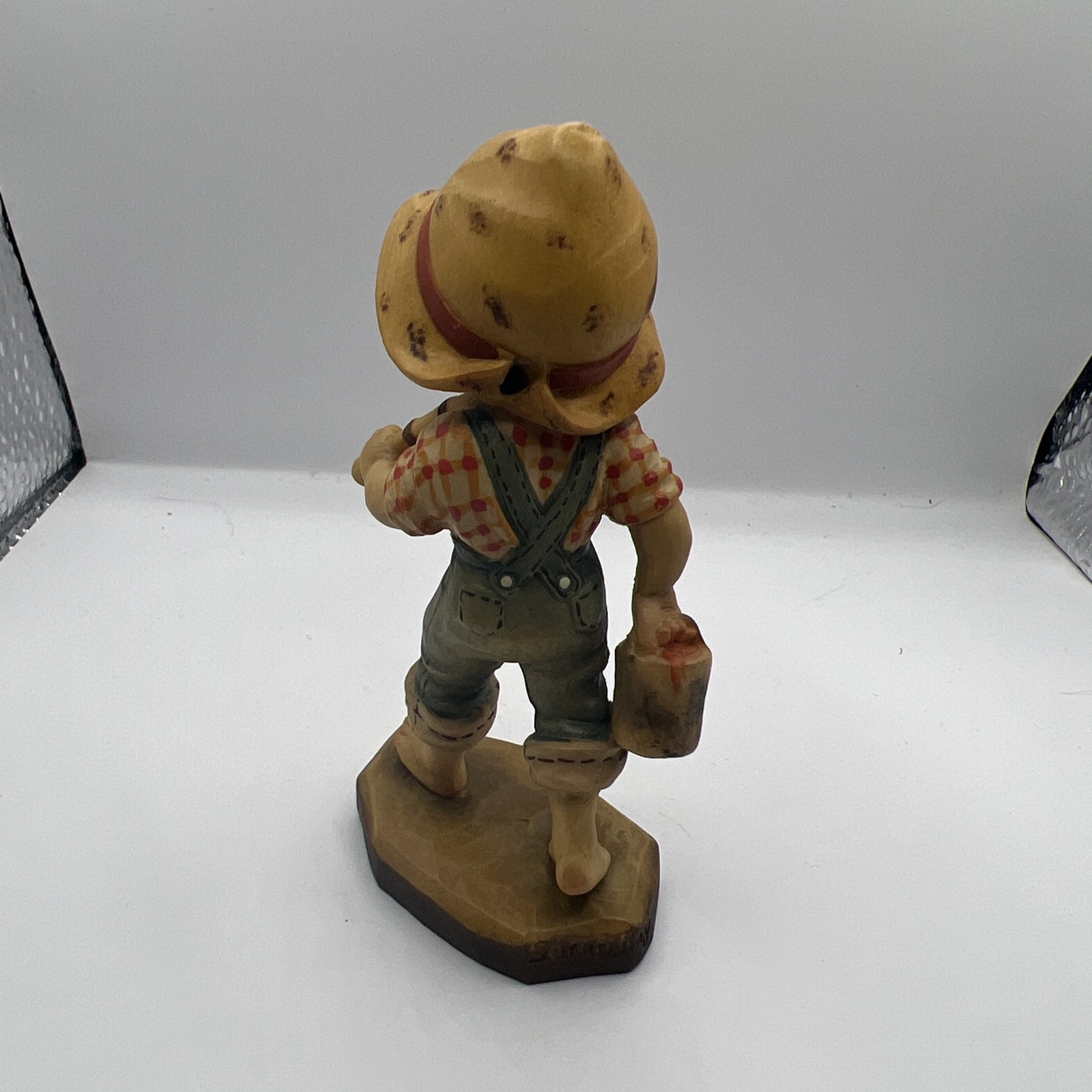 ANRI Sarah Kay Wood Carved Figure Fisher Boy 4 Tall 653412 - Etsy