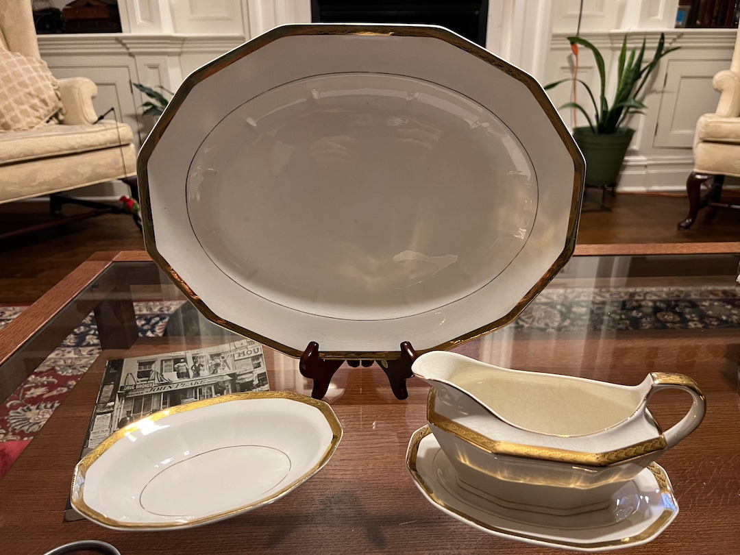 Le Roi 18 Karat Gold FC Platter Gravy Bowl W/plate and Bread Plate - Etsy