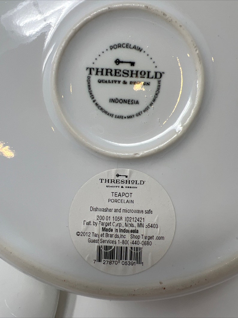 Threshold White Porcelain Tea Pot - Etsy