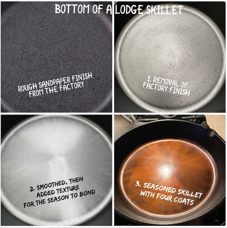 Lodge 10.25 Inch Smooth - Inside Bottom Only; Cast Iron Skillet (made ...
