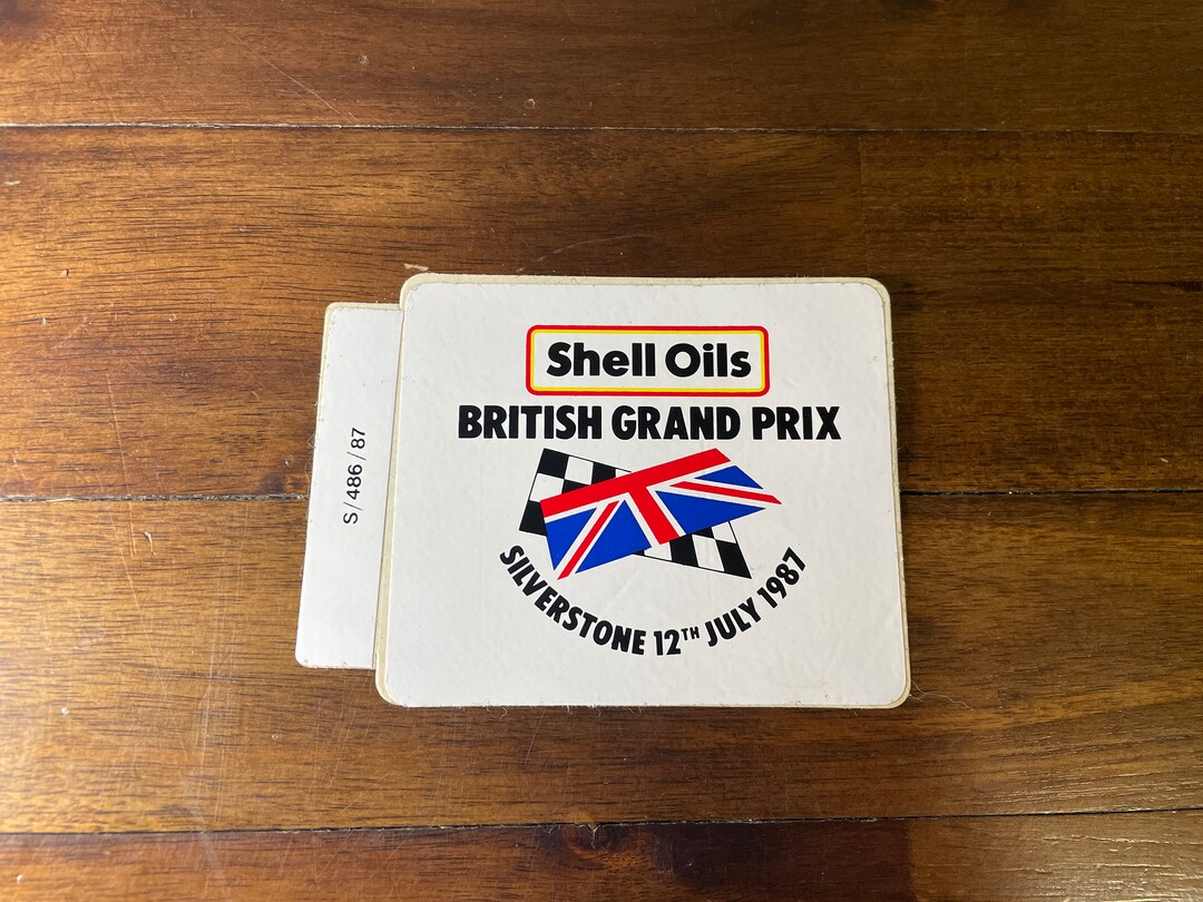 Vintage Formula One 1987 British Grand Prix Sticker Shell - Etsy