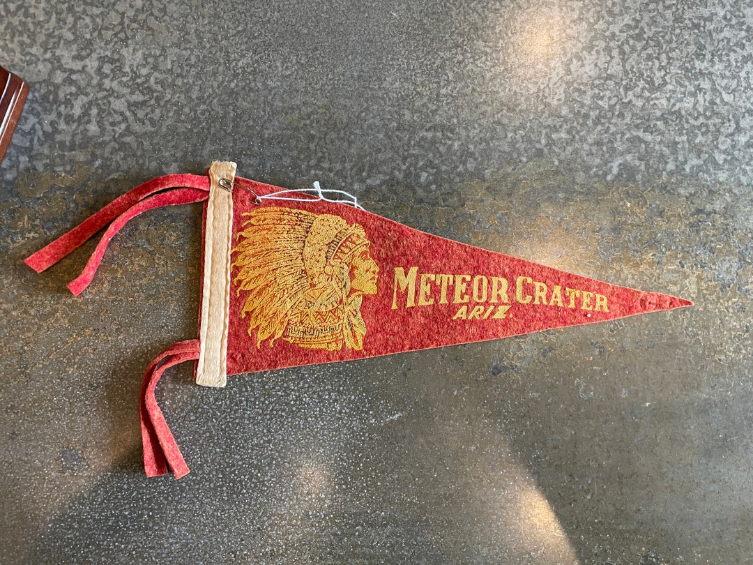Vintage Meteor Crater Arizona Felt Souvenir Pennant - Etsy