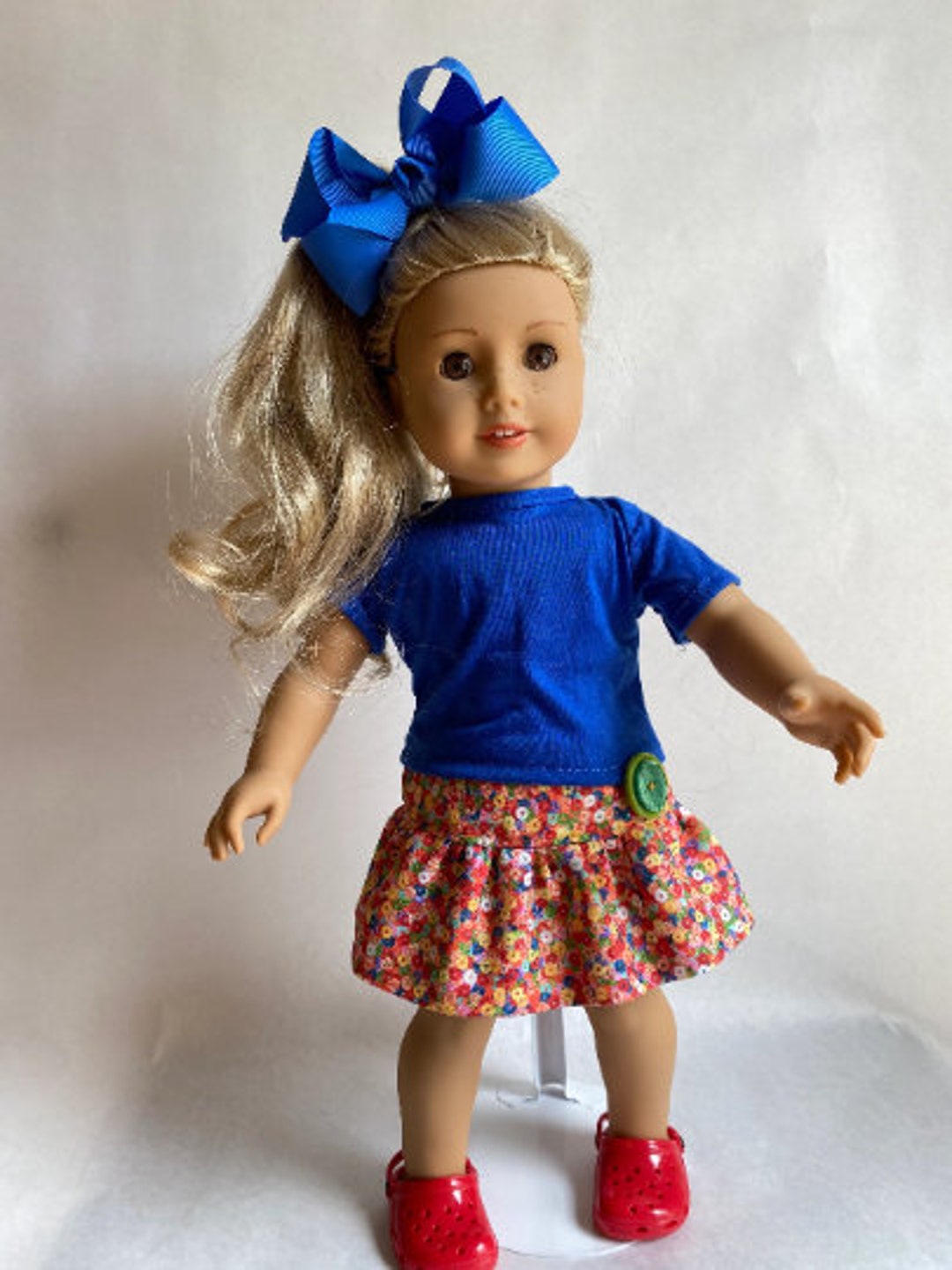 Doll Clothes Blue Confetti Skirt & Shirt for 18 Doll - Etsy