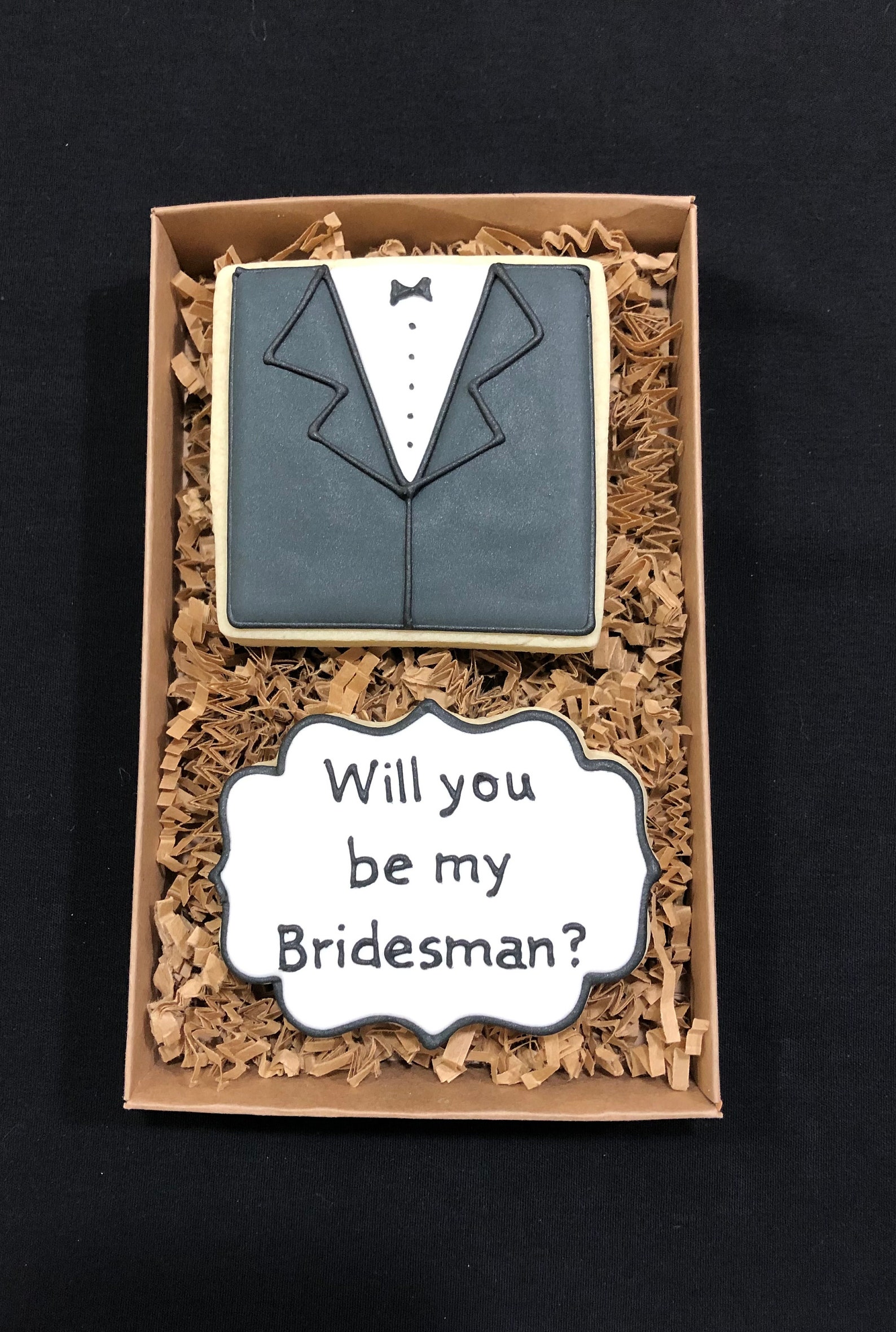 Bridesman Proposal Cookie Gift Set 2 Cookies Item SHIPS in - Etsy