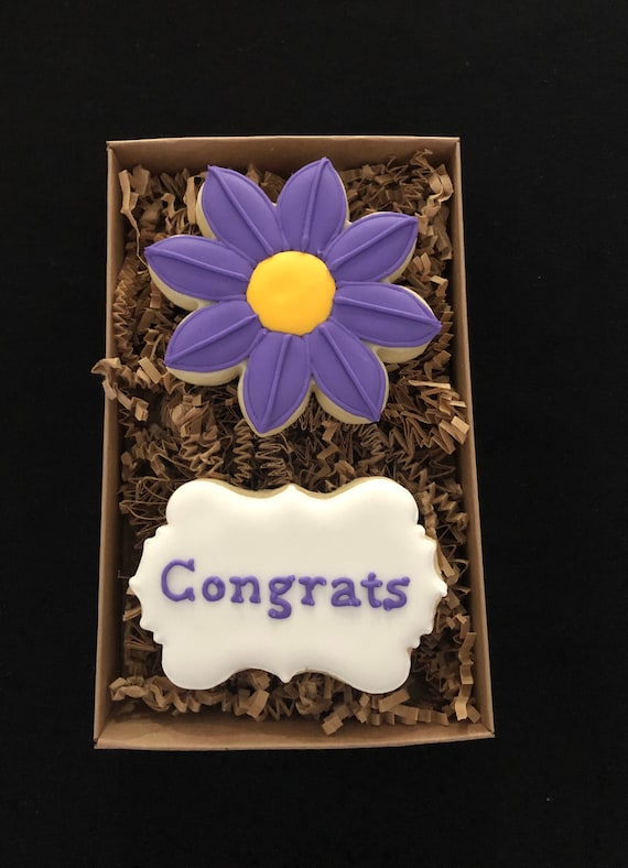 Congratulations Cookie Gift Set 2 Cookies Item SHIPS in 3-5 | Etsy