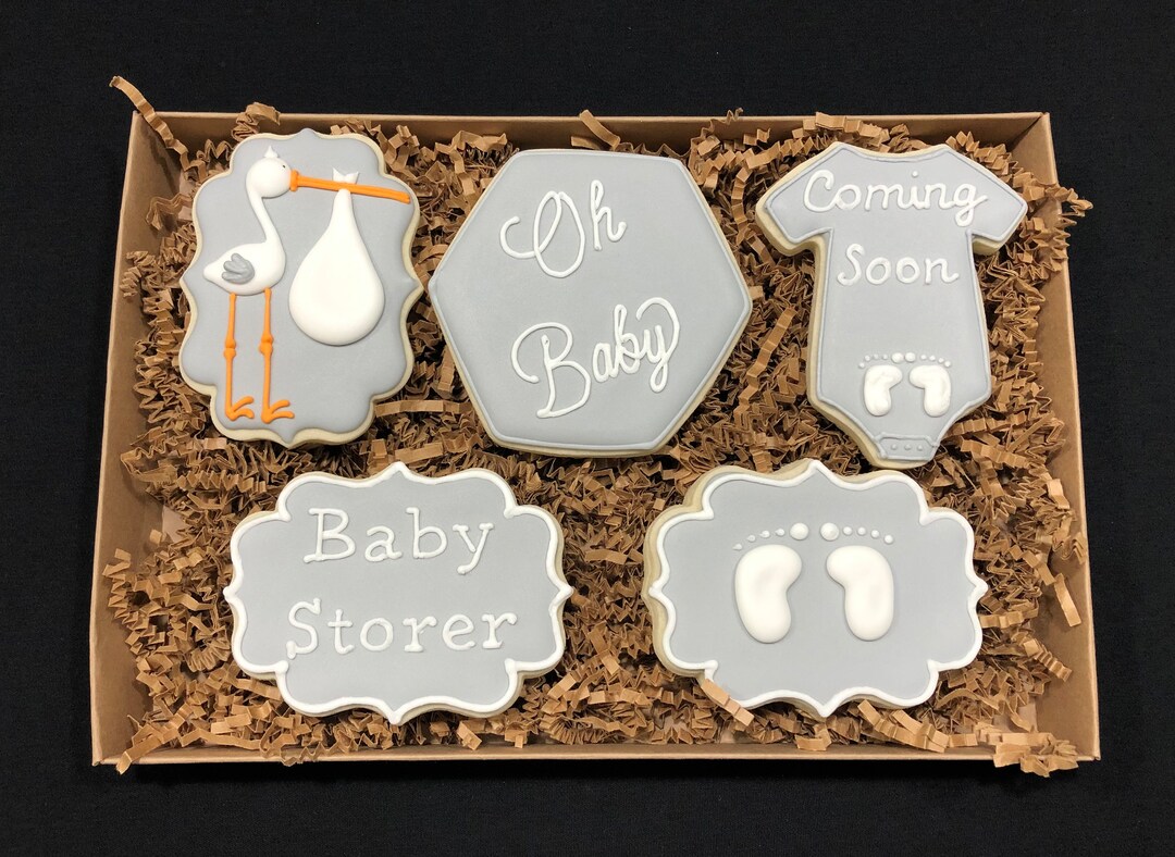 Baby Announcement Cookie Gift Set- 5 Cookies - Item SHIPS in 3-5 ...
