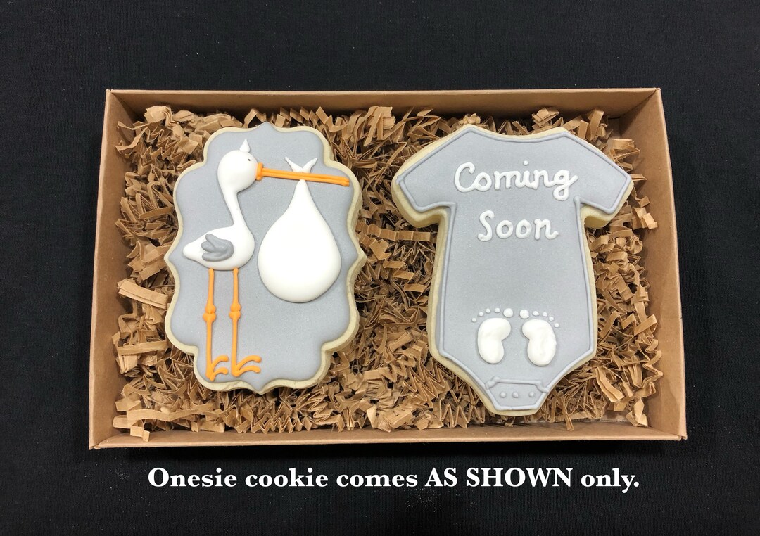 Baby Announcement Cookie Gift Set 2 Cookies Item SHIPS in 3-5 Business ...