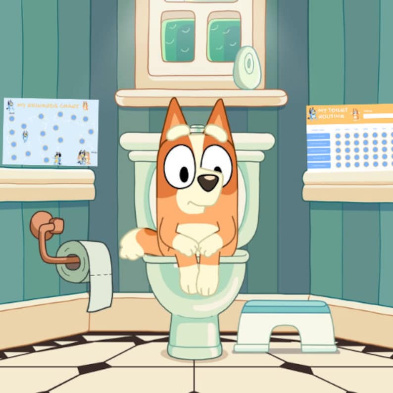 Bluey Potty Toilet Chart Printable Training Prize Sticker - Etsy Australia