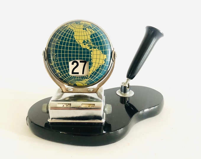 1960s Vintage Perpetual Desktop Monthly Calendar Midcentury Desktop ...