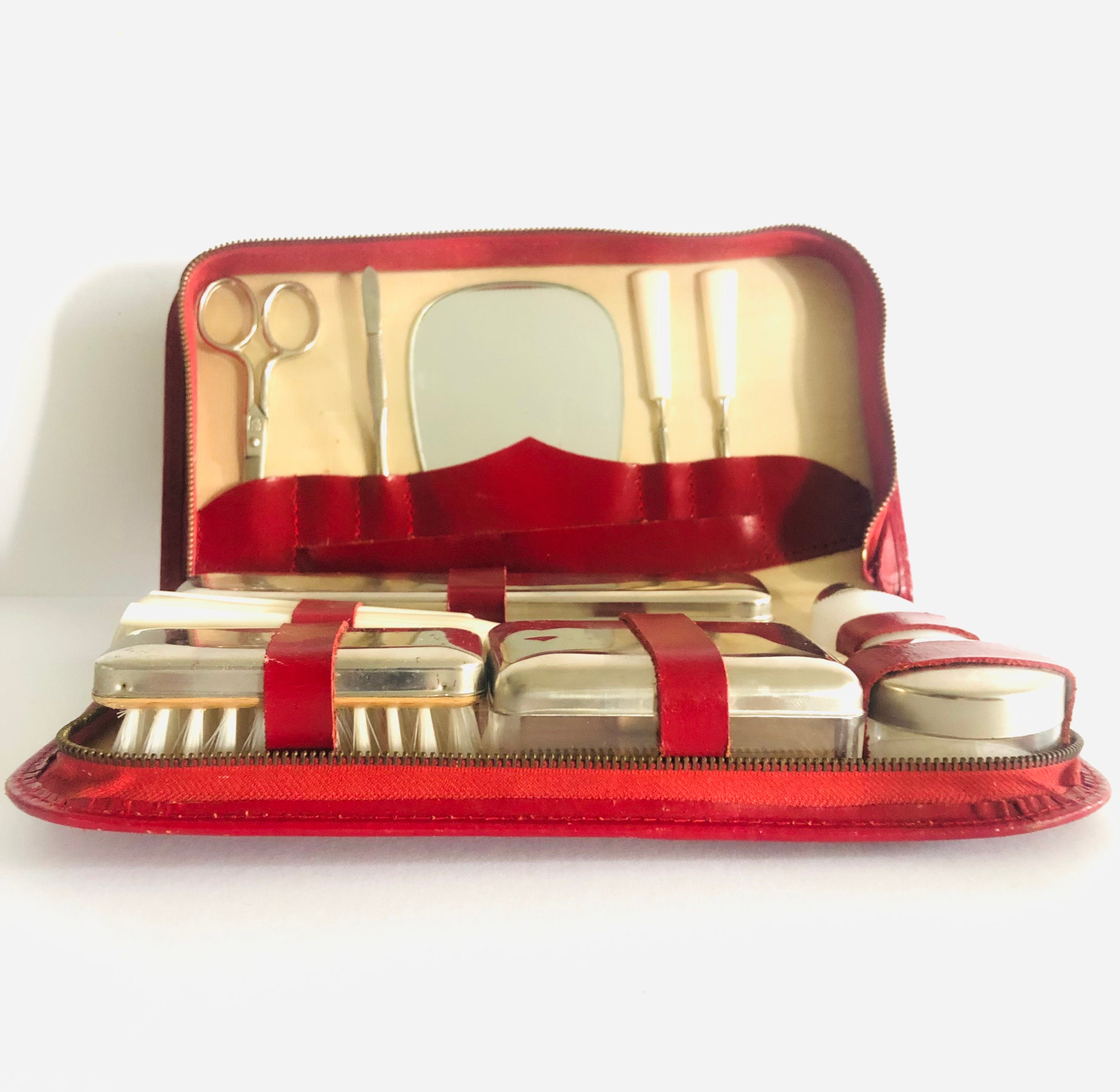 1960s Vintage Bathroom Travel Set | Vintage Travel Set | Vintage ...