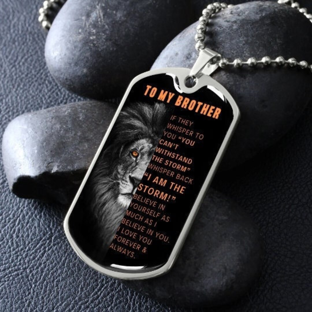 Brother Birthday Gift From Brother Dog Tag Necklace for - Etsy