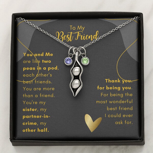 Two Peas in a Pod Necklace - Etsy