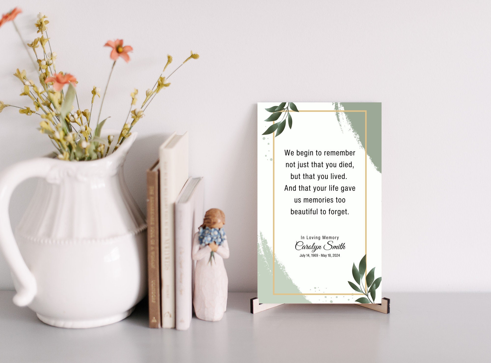 Personalized Memorial Wall Sign, Memorial Plaque, in Loving Memory Gift ...