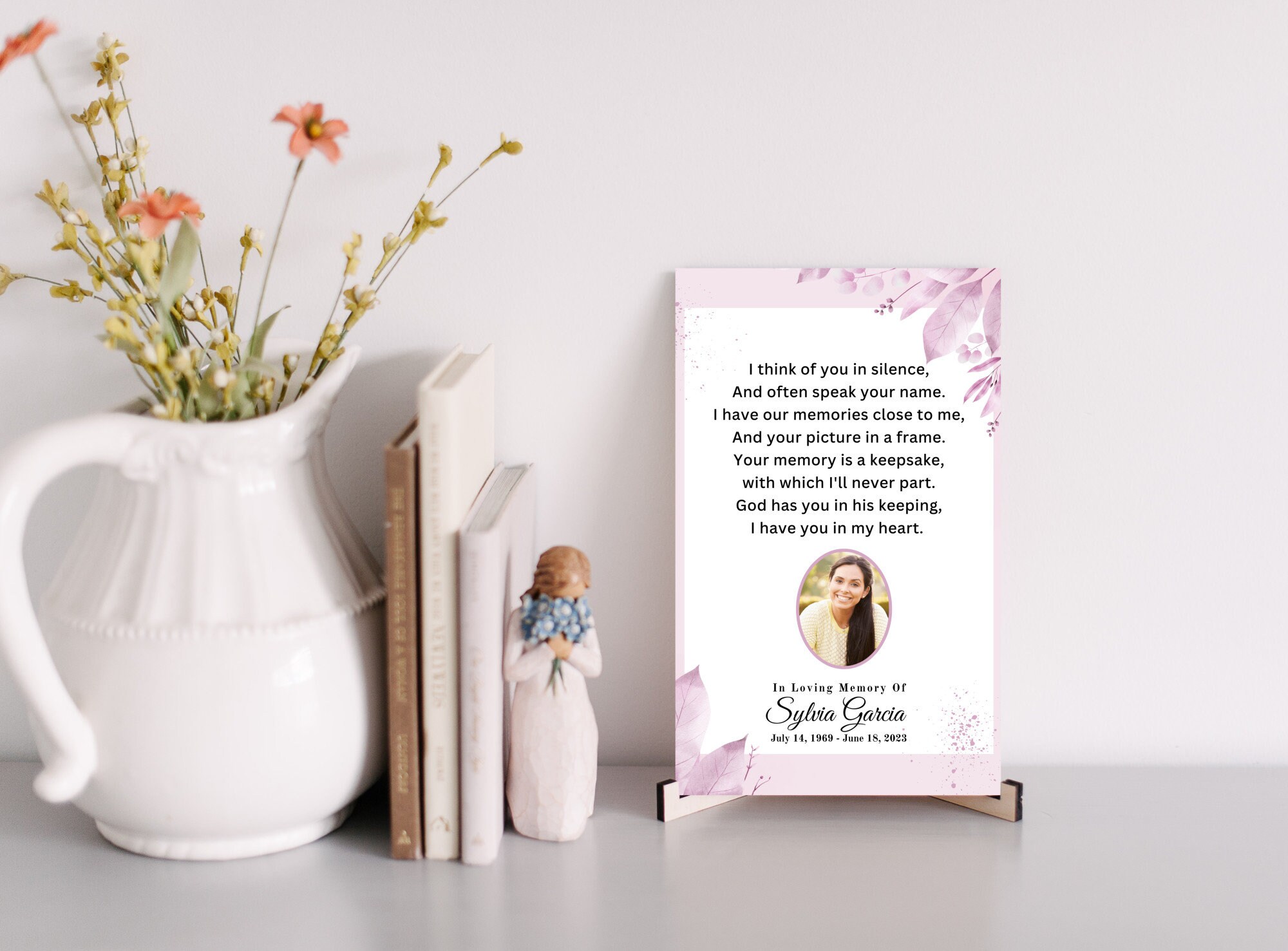 Memorial Plaque With Photo, in Loving Memory Gift, Remembrance Gift ...