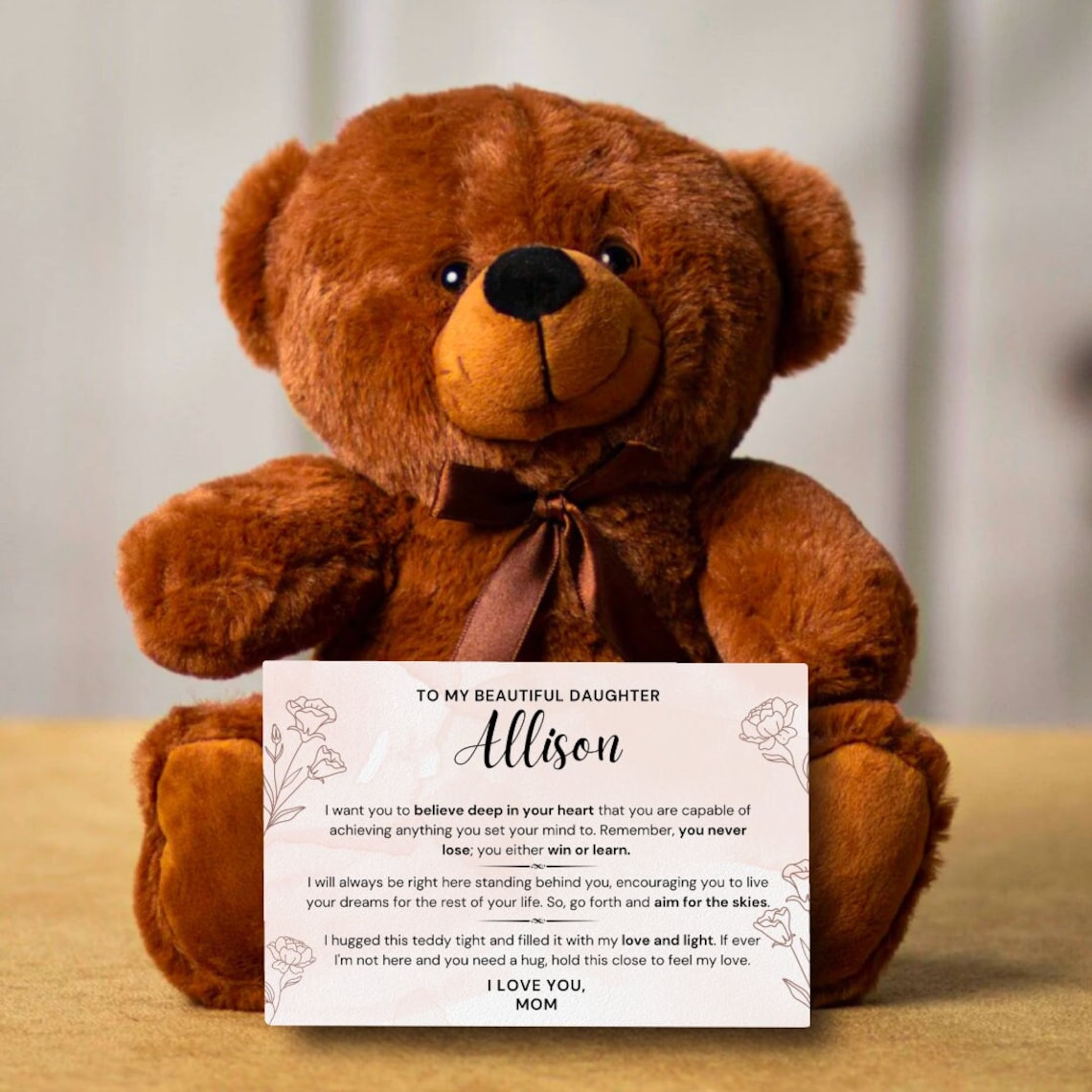 Personalized Teddy Bear for Daughter, Teddy Bear With Personalized ...