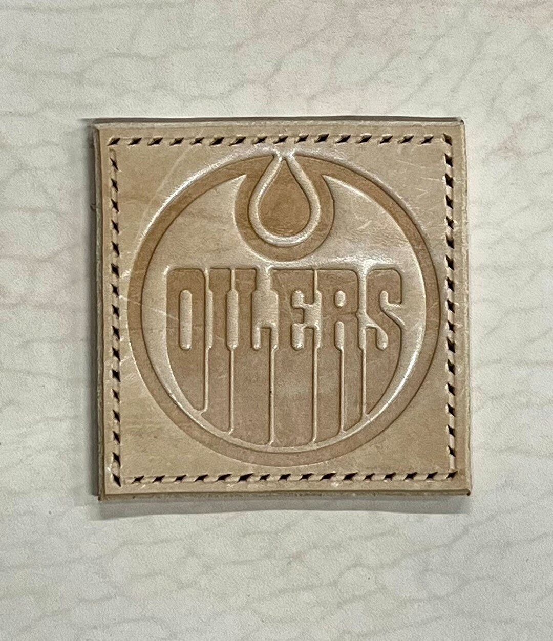 Edmonton Oilers Leather Patch - Etsy