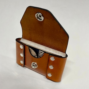 Riveted Leather Card Wallet - Etsy