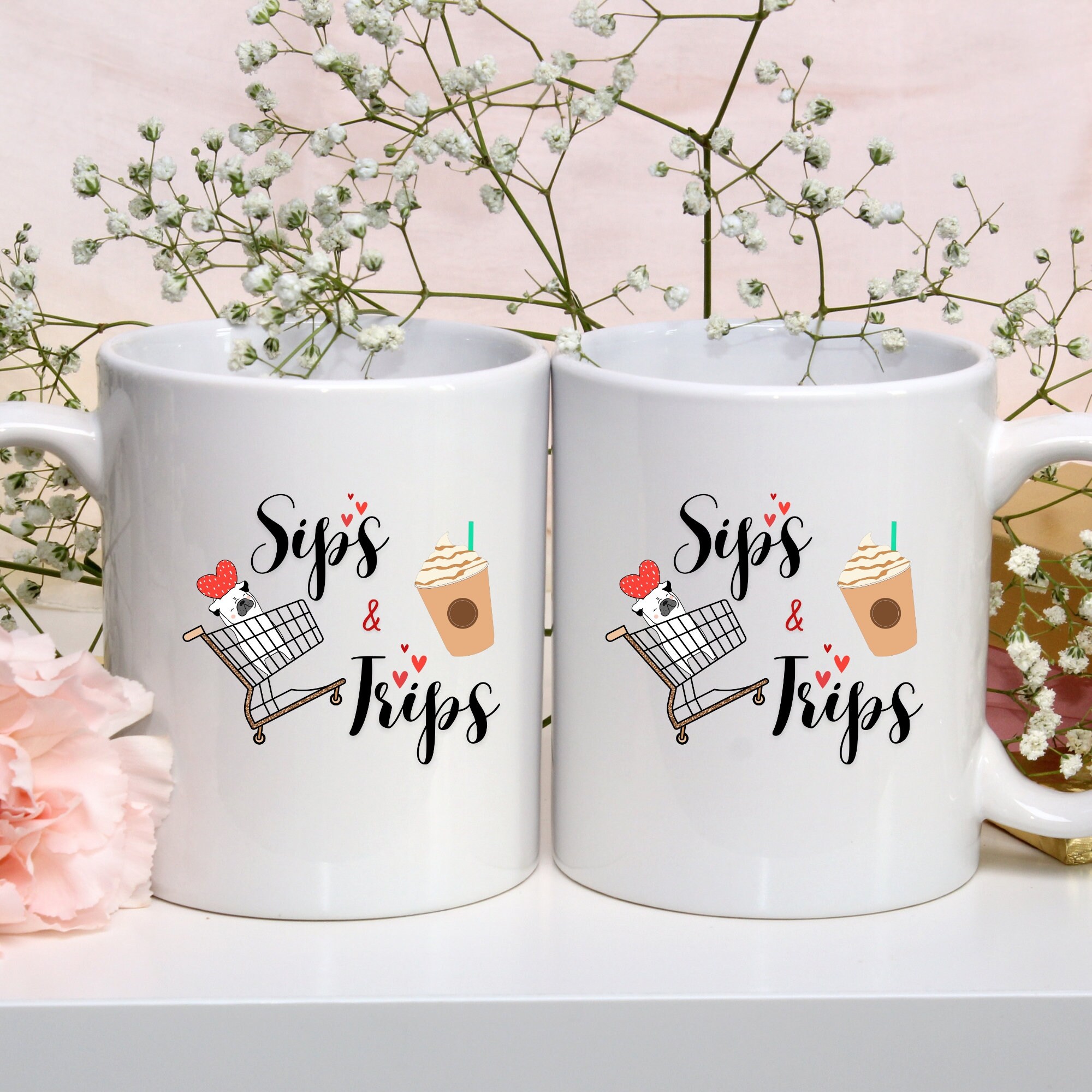 Sips & Trips Svg,sips and Trips PNG, Frappe Svg, Frappe PNG, Shopping ...