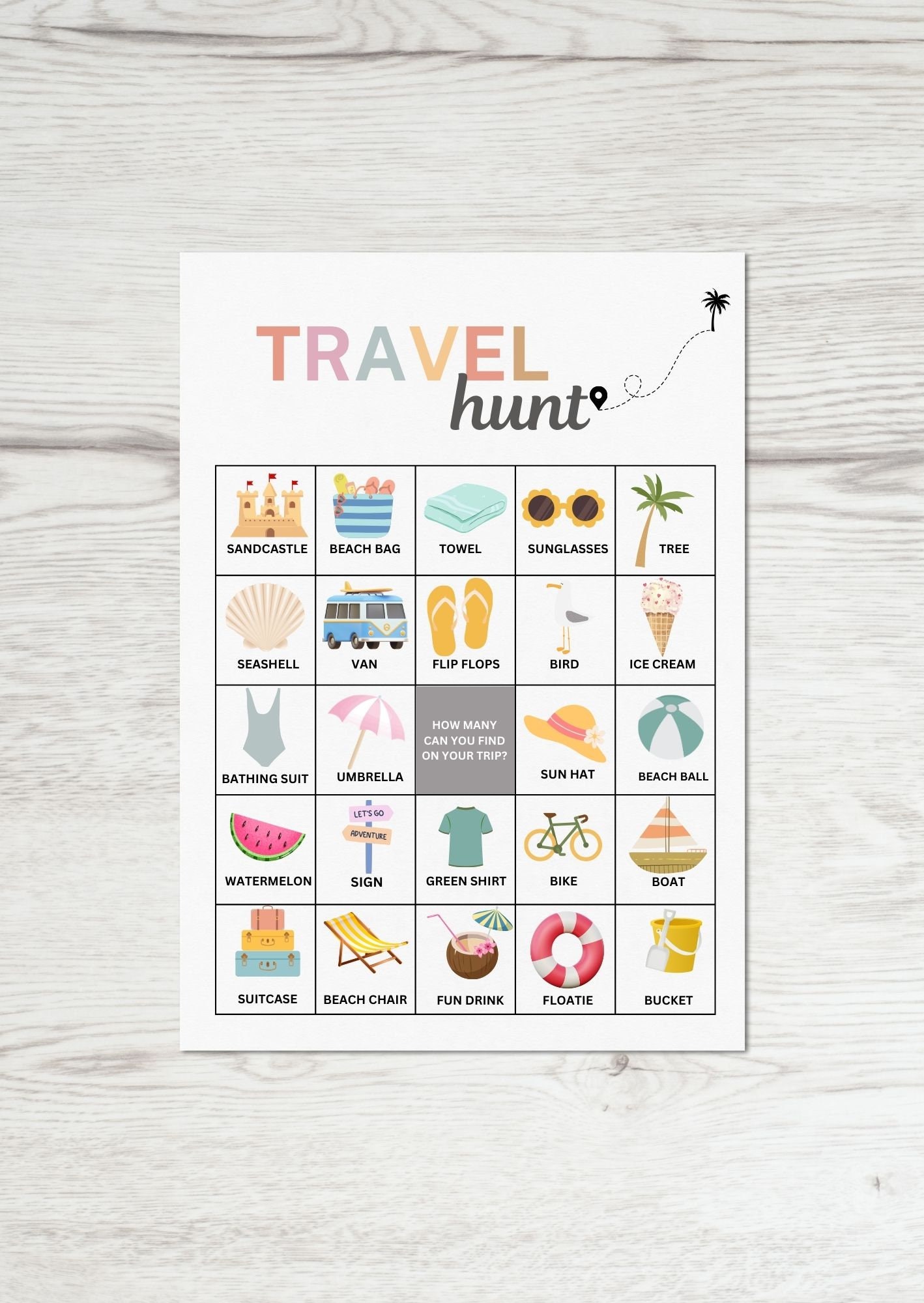 Digital Kids Travel Scavenger Hunt Sheets,travel Activity,travel Sheet ...
