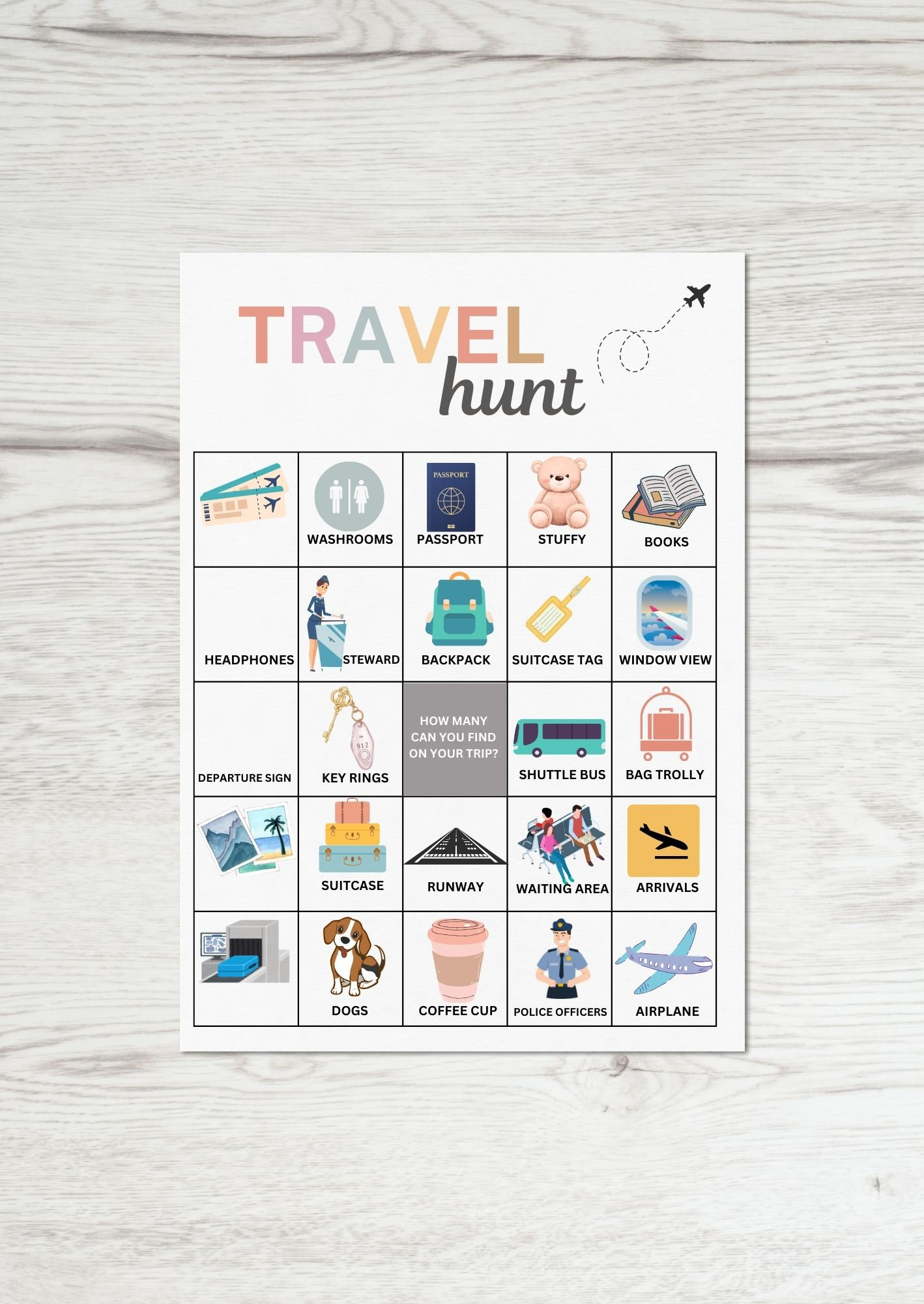 Digital Kids Travel Scavenger Hunt Sheets,travel Activity,travel Sheet ...