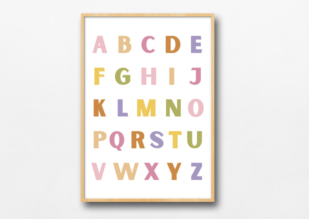 Rainbow ABC Poster, Educational Poster, Preschool Poster,classroom ...