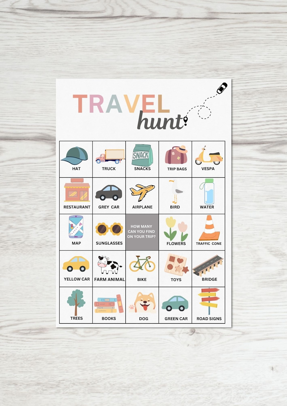 Digital Kids Travel Scavenger Hunt Sheets,travel Activity,travel Sheet ...