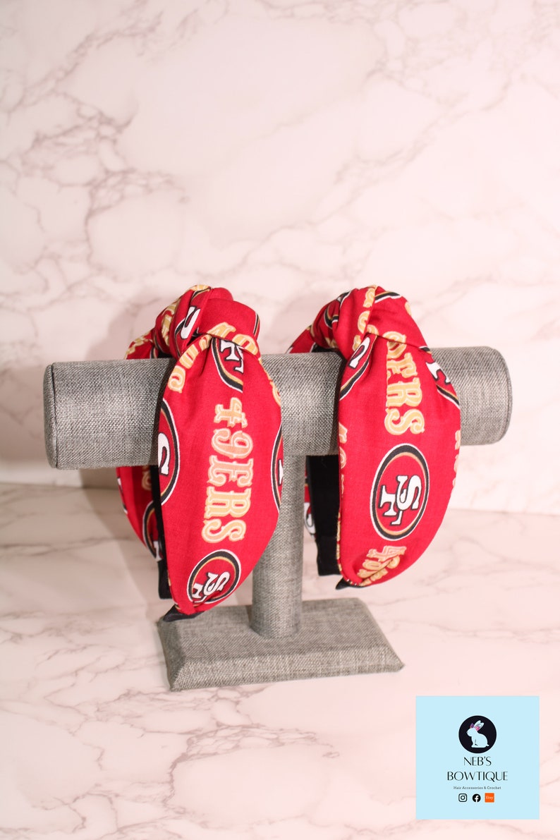 49ers Topknot Headband: San Francisco Football Team Spirit - Etsy