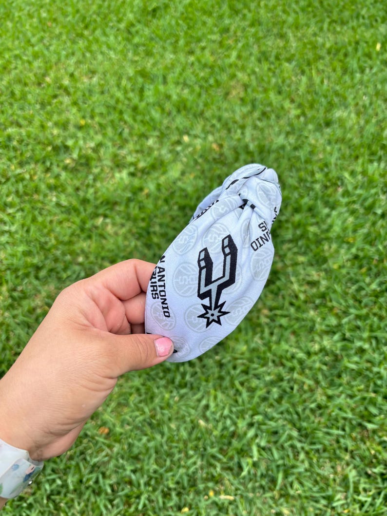 San Antonio Spurs Headband: Texas Basketball Team Topknot Headband - Etsy