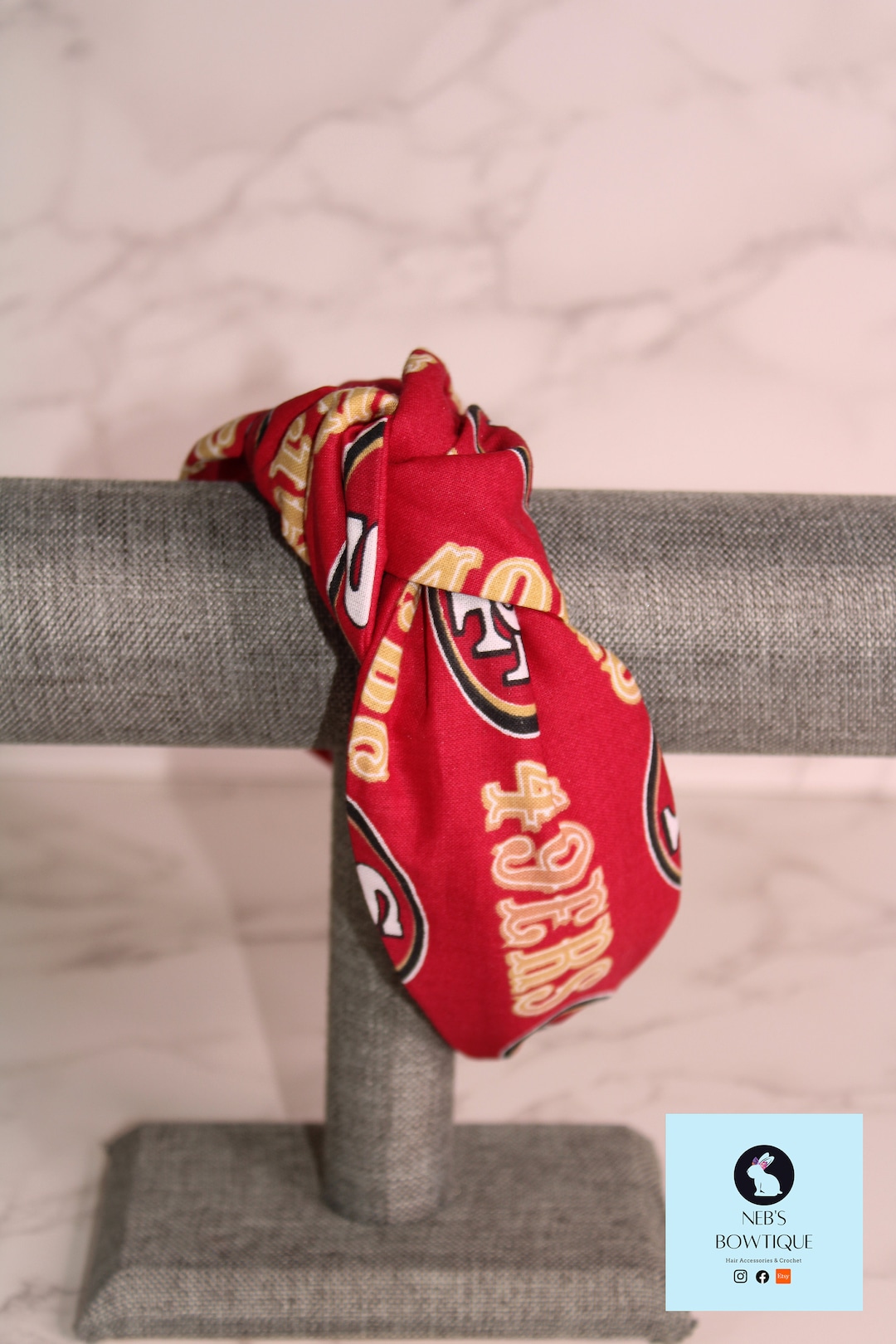 49ers Topknot Headband: San Francisco Football Team Spirit - Etsy