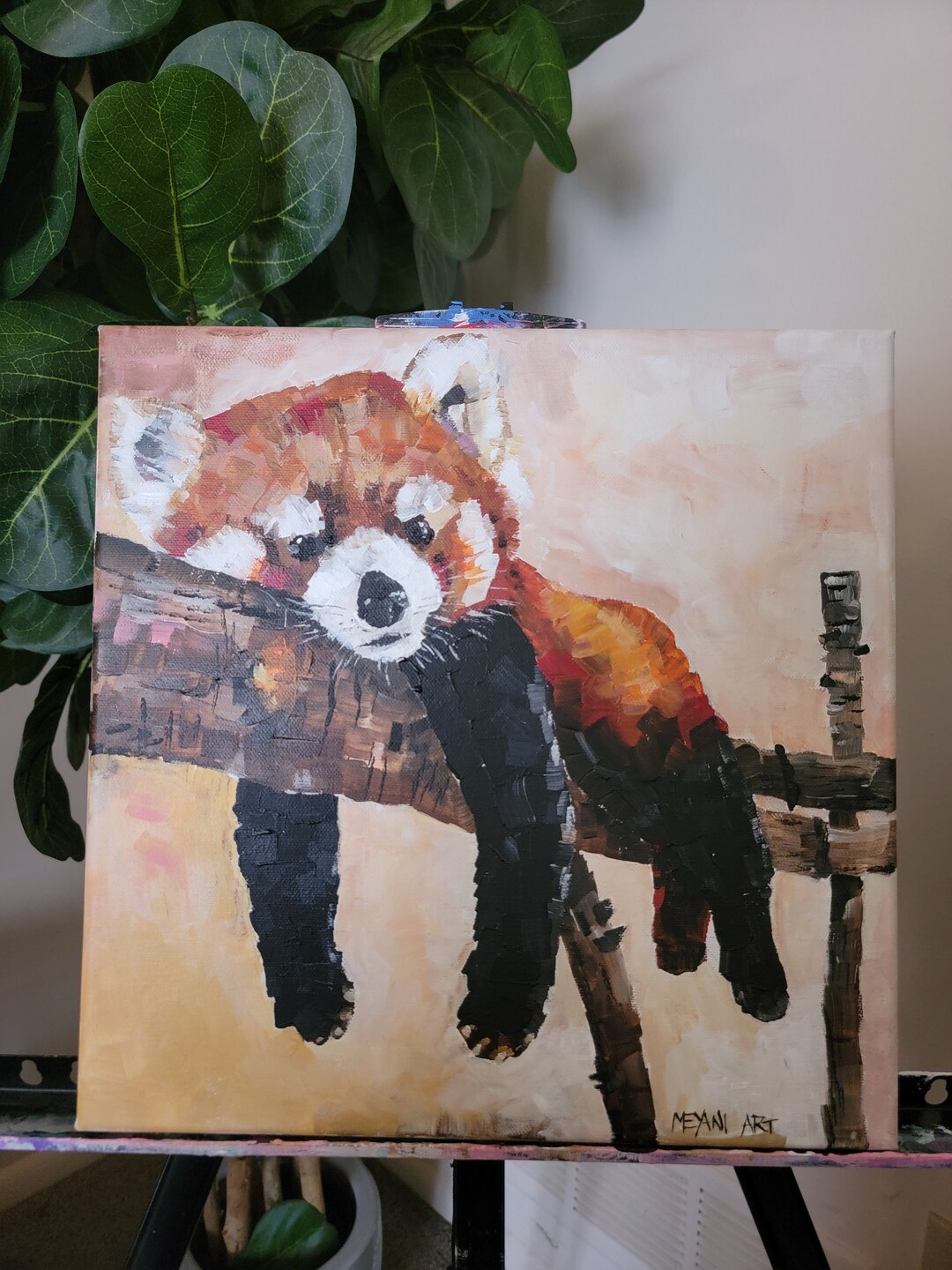 Frederick the Red Panda | ORIGINAL Acrylic Painting - Etsy