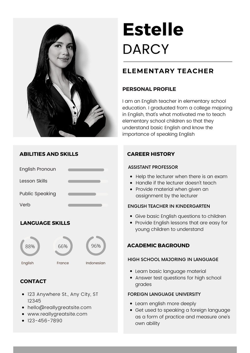 Professional Digital Resume Template CV Resume Template - Etsy