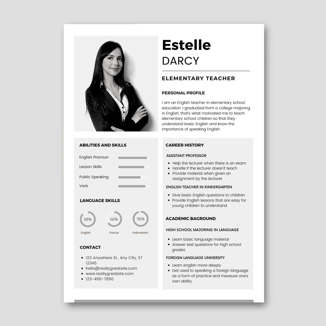 Professional Digital Resume Template | CV Resume Template | Editable ...