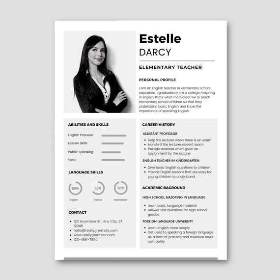 Professional Digital Resume Template CV Resume Template - Etsy