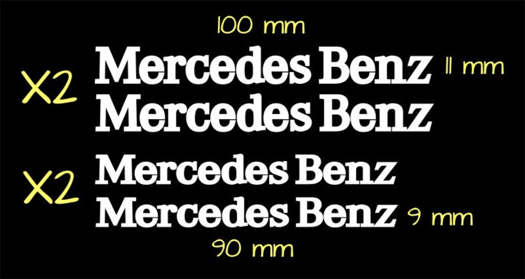 MERC Caliper Vinyl Decal Kit With Sizes in Pics - Etsy