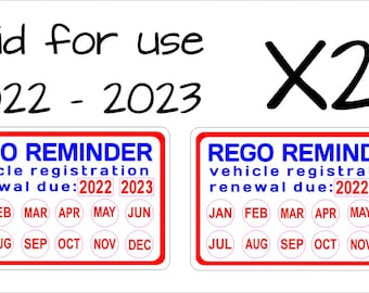 Car Rego Stickers - Etsy Australia