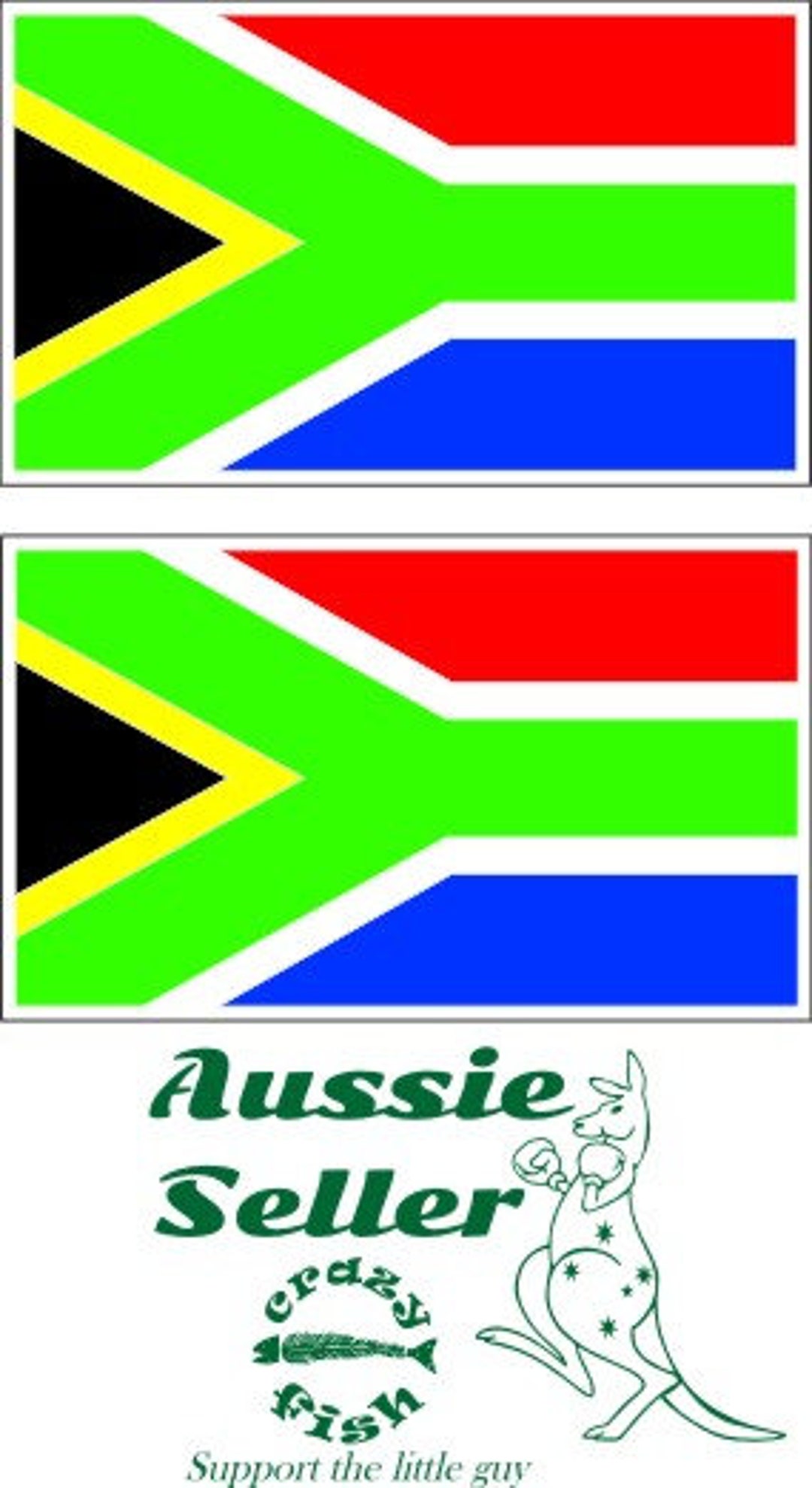 South Africa Flag Stickers TWO 2 100 X 60 Mm Each - Etsy