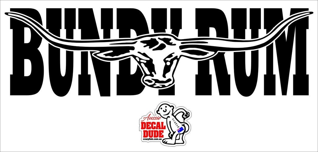Bundy Rum Vinyl Decal 260 X 75 Mm Choose Your Color - Etsy Australia