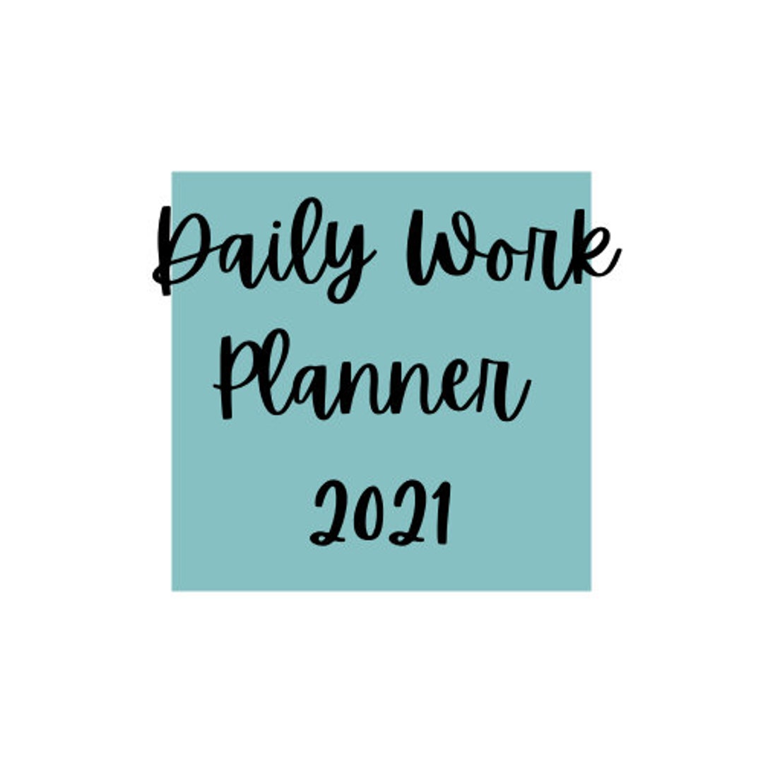 Digital/printable Daily Work Planner - Etsy