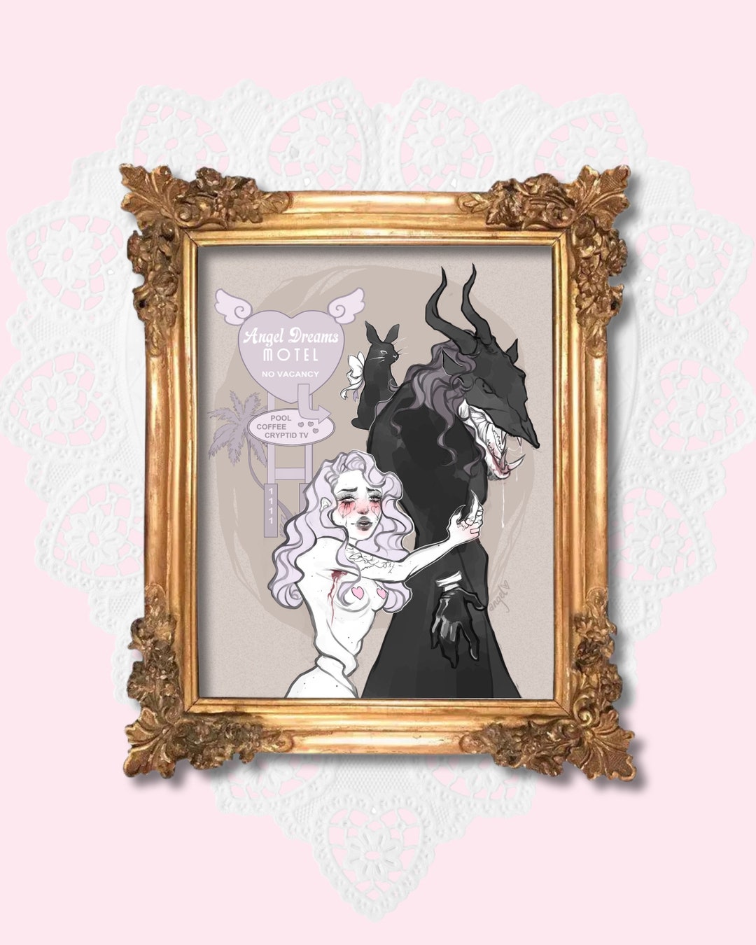 Babydoll & the Vamp Man 8x10 Goth Art Print Dark Gothic - Etsy UK