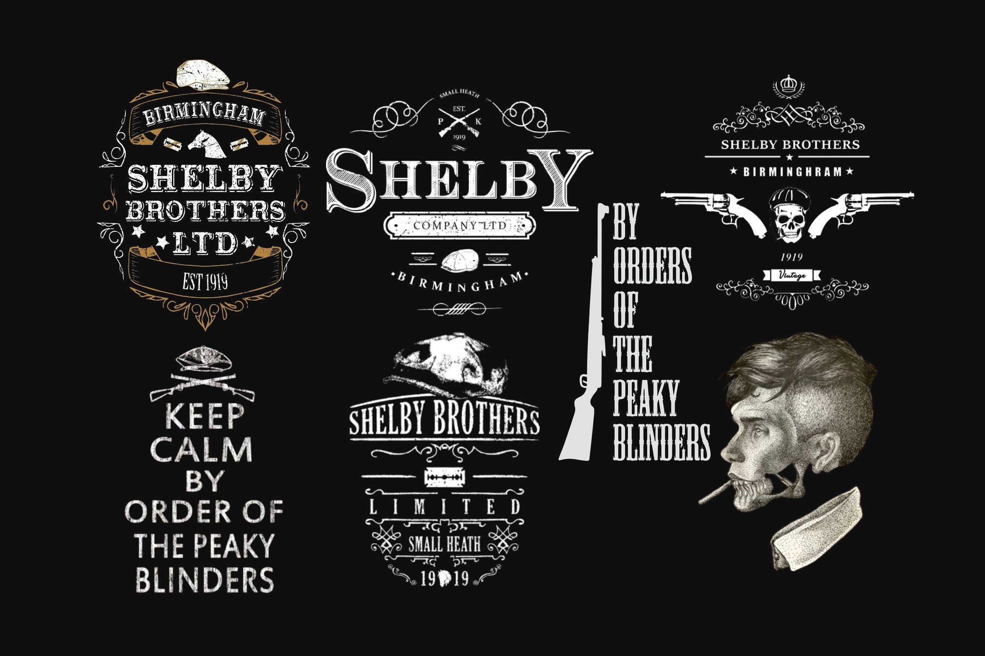 7 Peaky Blinders Logos PSD / PNG / JPG - Etsy