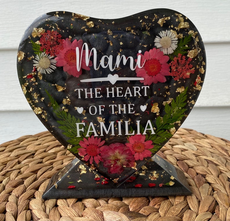 Resin Heart Shaped Photo Frame With Flowers - Etsy