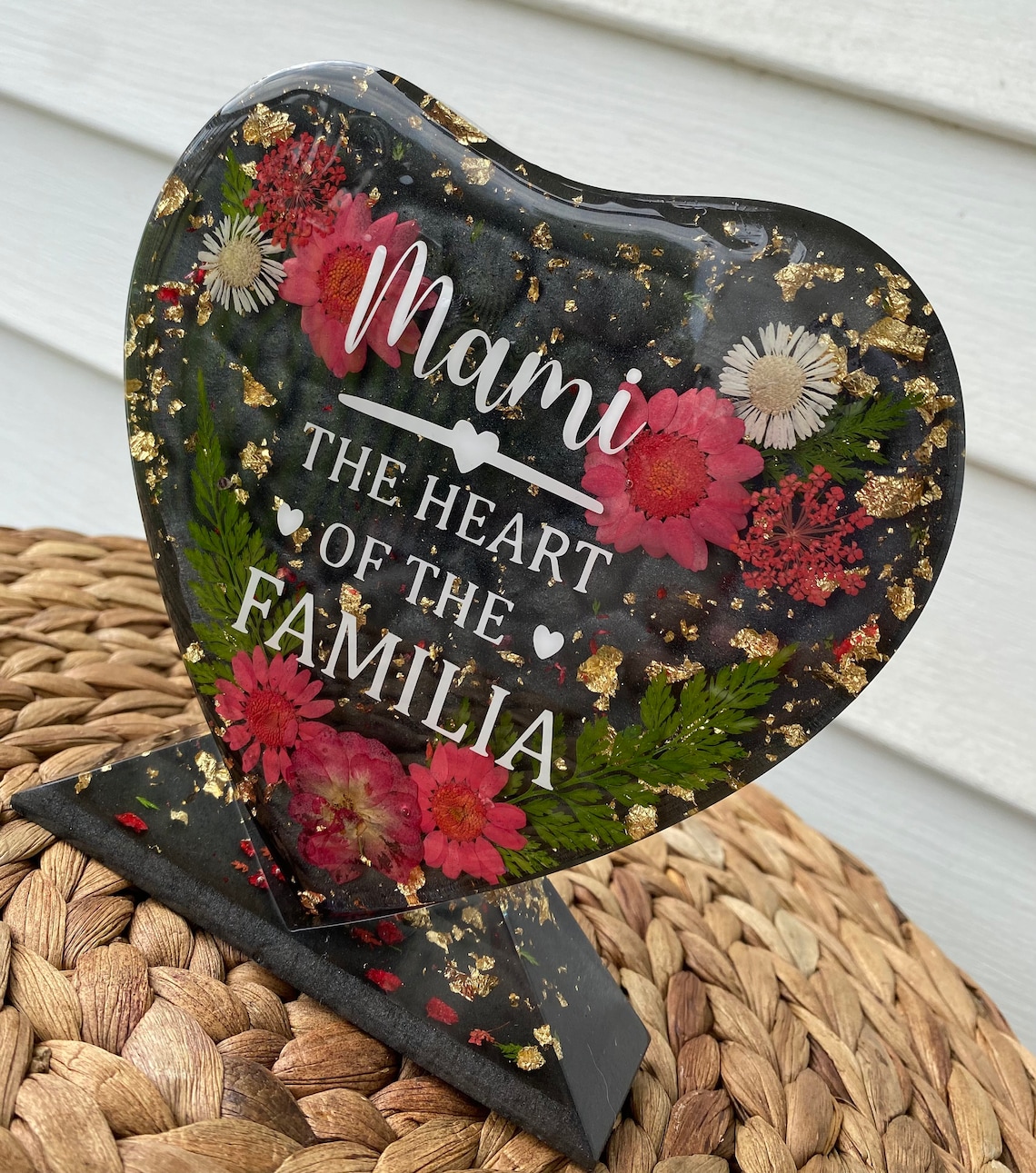 Resin Heart Shaped Photo Frame With Flowers - Etsy